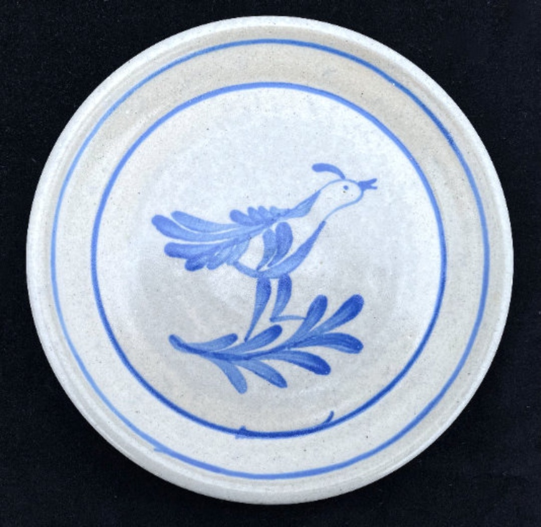 D Robinson Art Pottery 9 Stoneware Plates in Excellent Seemingly-unused ...