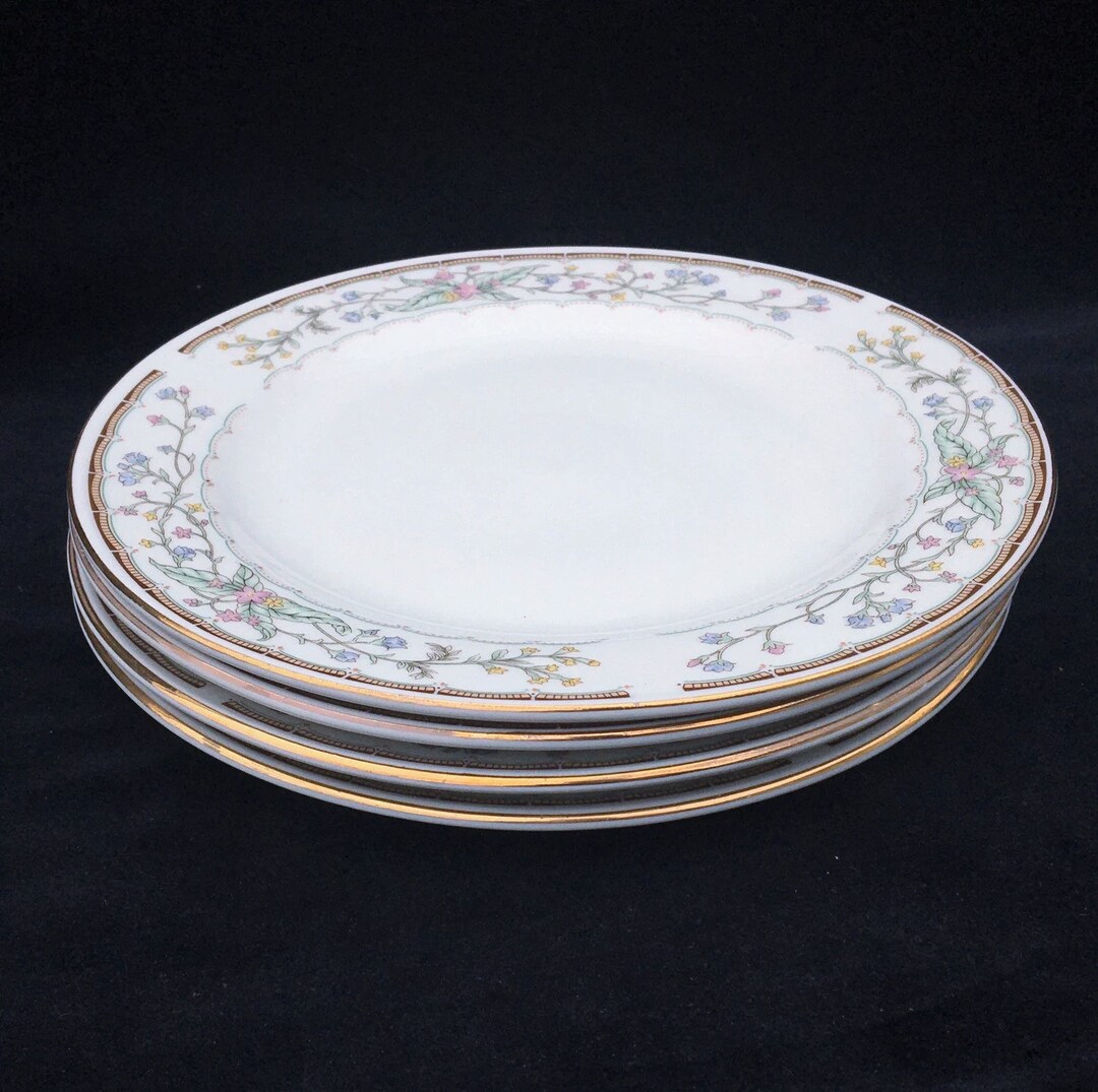 Set of 4 Farberware "wellesley" 8" Round Salad Plates in Excellent Very ...