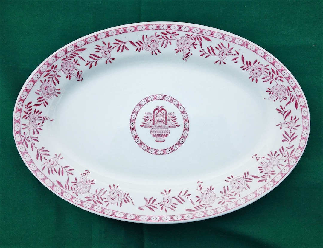 Jackson Restaurant Diner Hotel China Red or Pink "delph" Asian Pattern ...