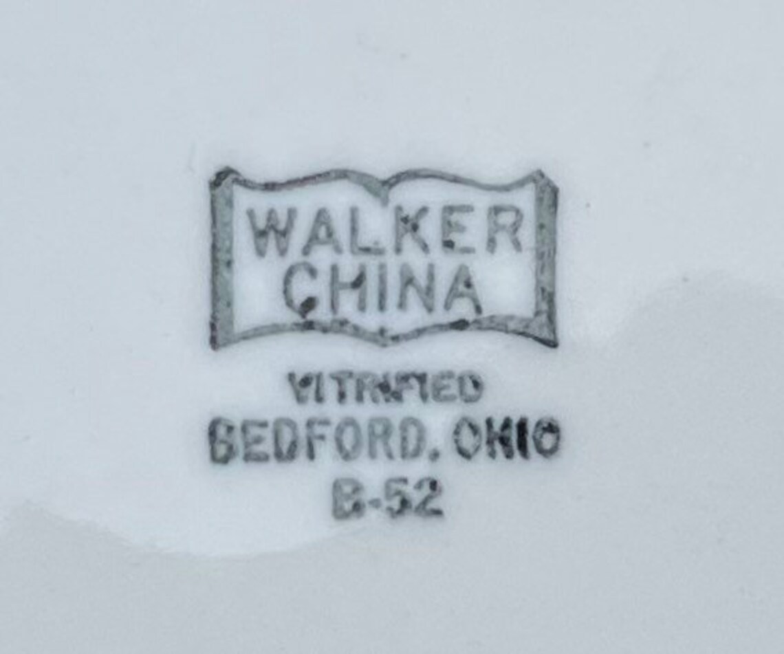 Set of 4 Vintage Walker Diner Restaurant Hotel China Red on - Etsy