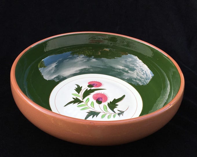 Vintage Stangl Pottery "thistle" Pattern 12" Salad Bowl in Excellent ...