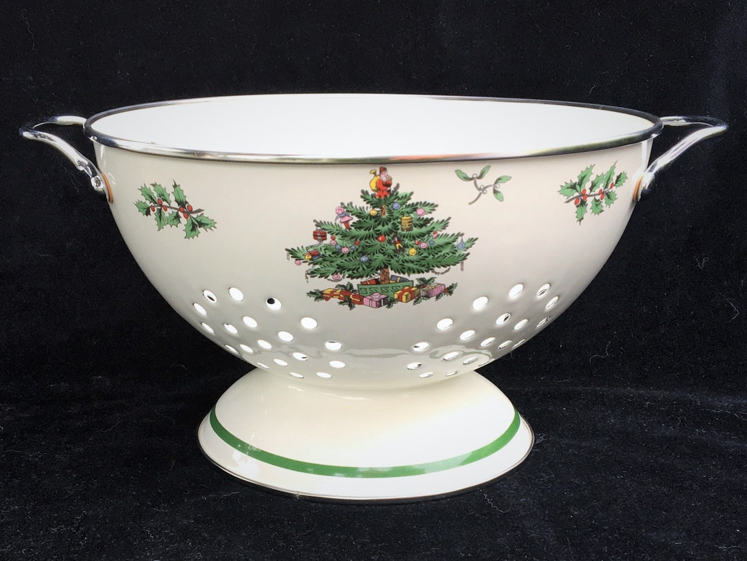 Spode Christmas Tree 3-quart Metal Colander in Excellent Seemingly ...