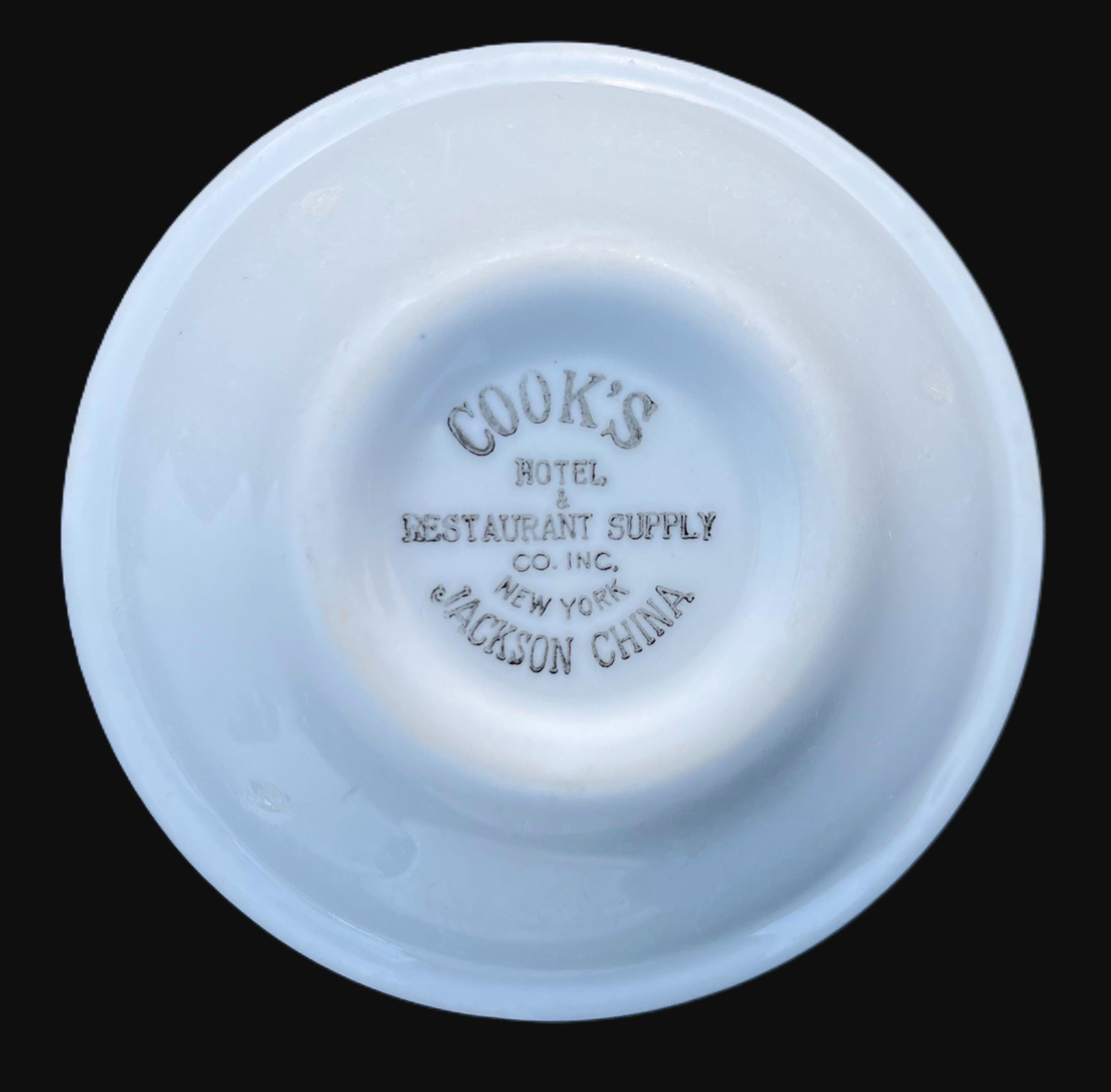 Set of 4 Jackson China Asian Restaurant Blue on White Delph Pattern 4. ...