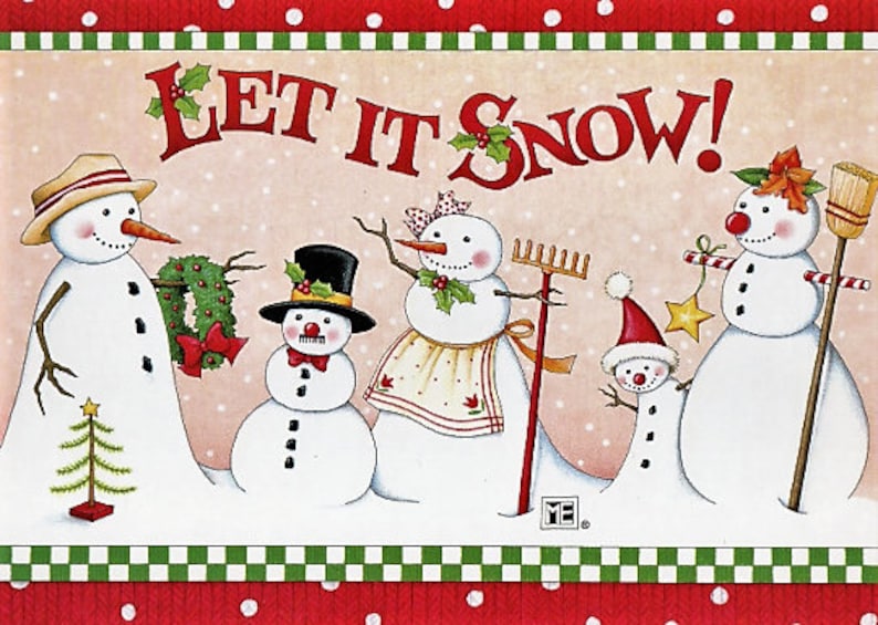Mary Engelbreit Christmas Card "let It Snow" 1995 With Envelope ...