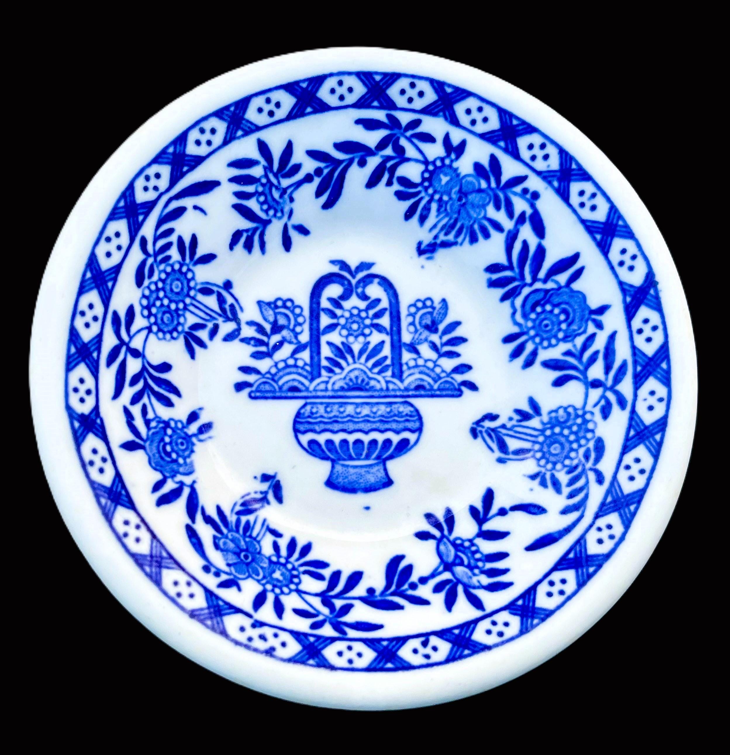 Set of 4 Jackson China Asian Restaurant Blue on White Delph Pattern 4. ...