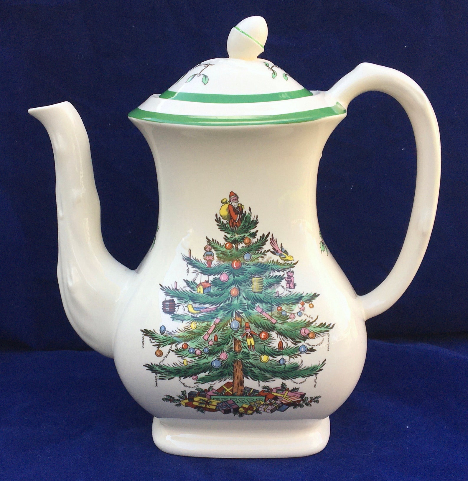 Spode Christmas Tree 5-Cup Coffee Pot S3324 with Green Trim | Etsy