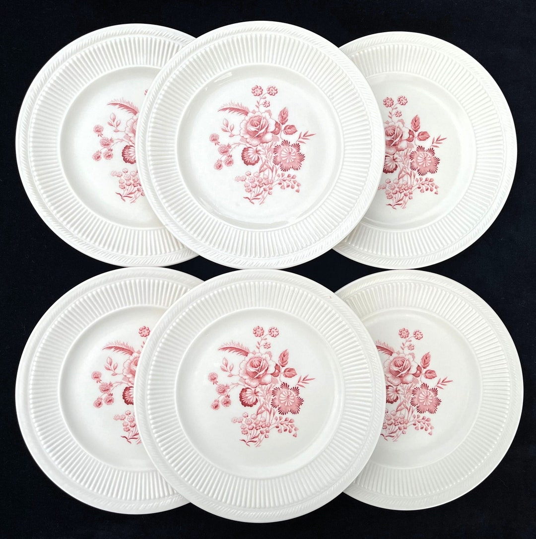 Set of 6 Shenango Restaurant Hotel Diner China "seattle Rose" Pattern ...