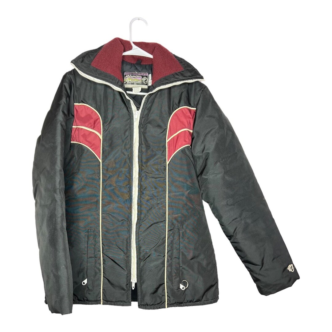 Vintage Arctic Cat Arctic Wear Tall Med Black Winter Sports Jacket Coat ...
