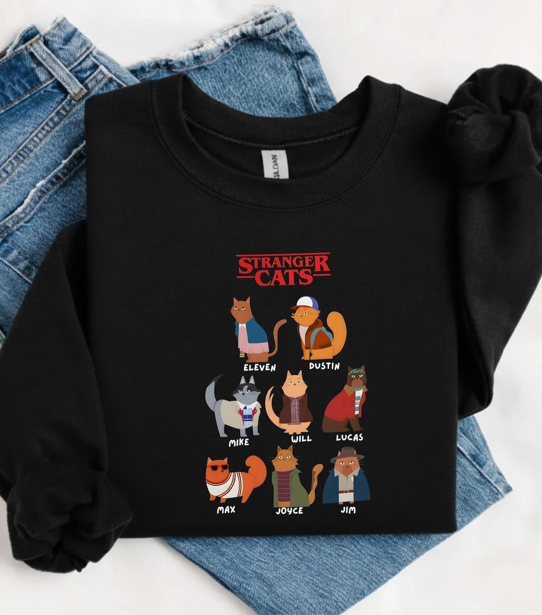 Stranger Things Cats Shirt, Stranger Things T-shirt, Gift Stranger ...