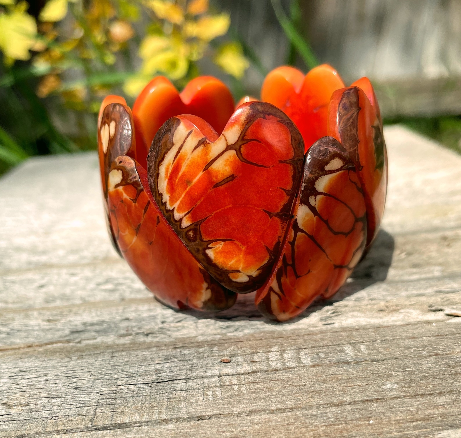 Tagua Nut Bracelet, Colorful Chunky Bead Bracelet, Gifts for Her, Eco ...