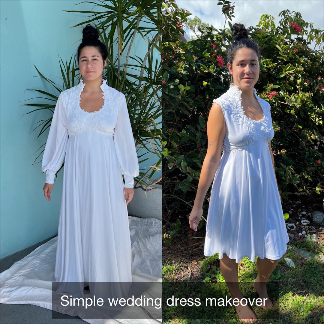 Your Vintage Simple Wedding Gown Make Over, Repurposed Bridal ...