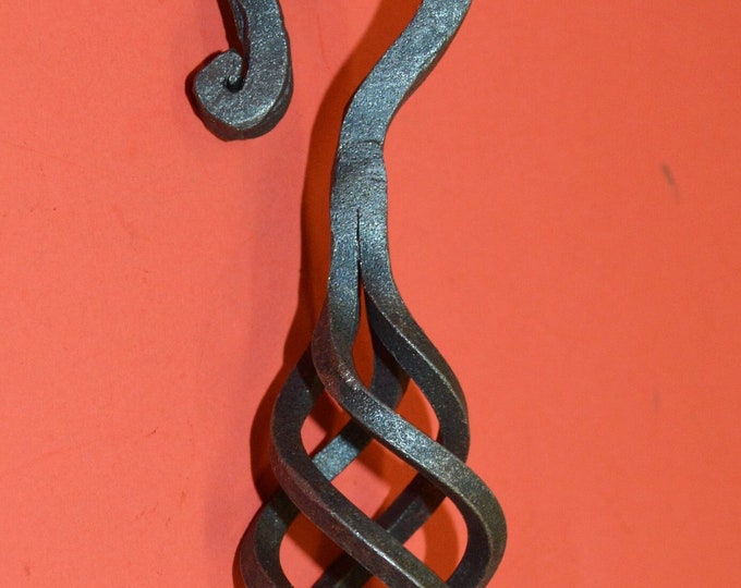 Basket S-hook, Chain Link, Hanger 7" Wrought Iron Twisted Forged by ...