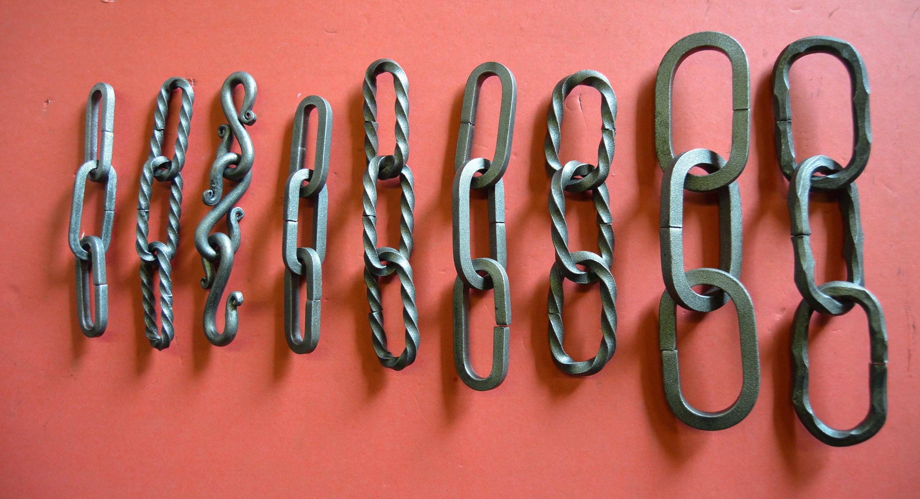 Lighting Chandelier Chain Art Deco Wrought Iron Hand Made by - Etsy