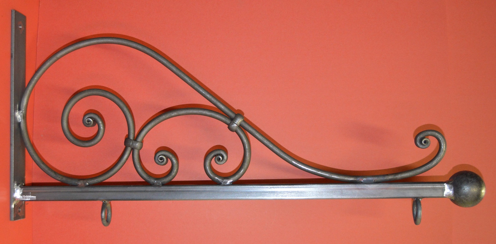Sign Bracket Holder Wrought Iron Scroll 31. Hot Formed | Etsy