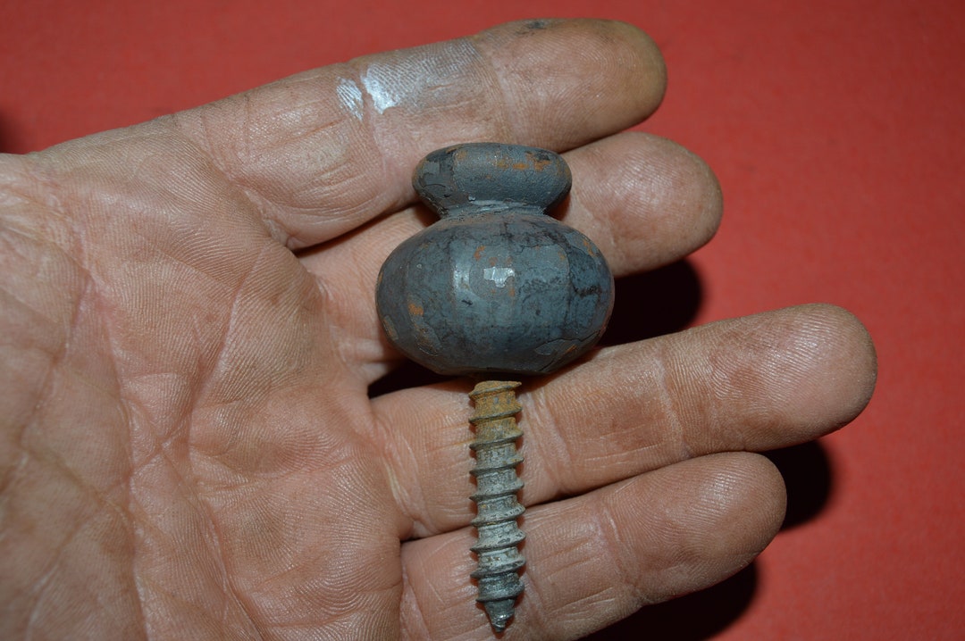 Wrought Iron,large Decorative Stacked Ball Head Screw, Hand Forged by ...
