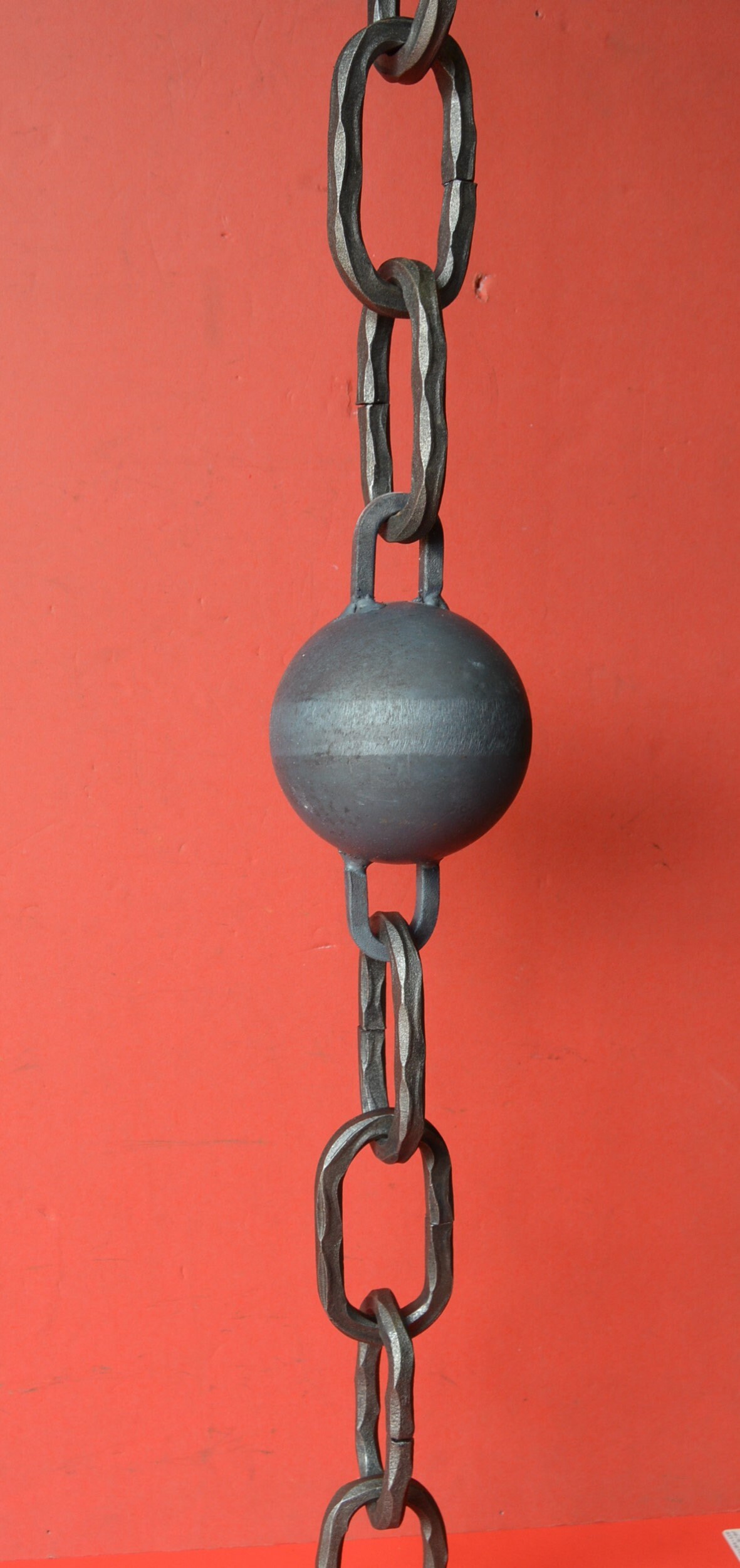 Rain Chain Smooth Ball Anchor Wrought Iron 4 In. Dia., 10 Lbs., Hot ...