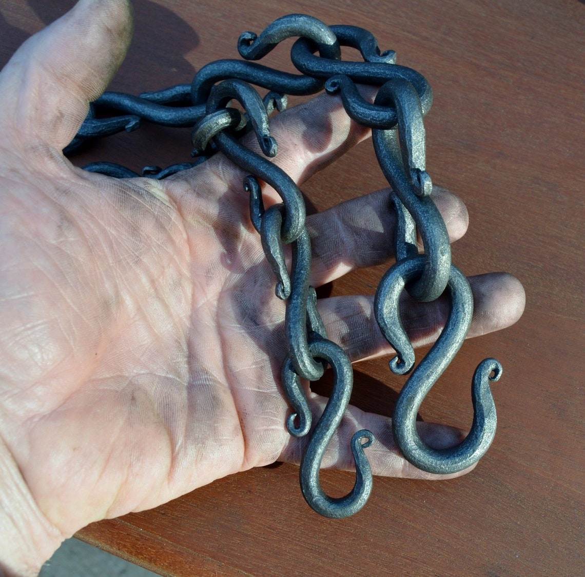 Lighting Lamp S-hook Chain Wrought Iron Forged 1/4 In. Dia. - Etsy