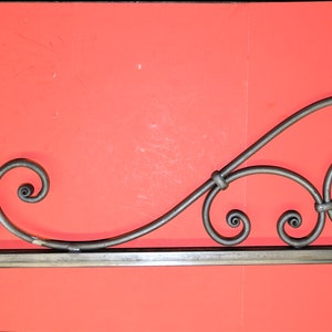 Sign Bracket Holder, Wrought Iron Scroll 37 In. Hot Formed & Handmade by Blacksmith in the U.S.A ...