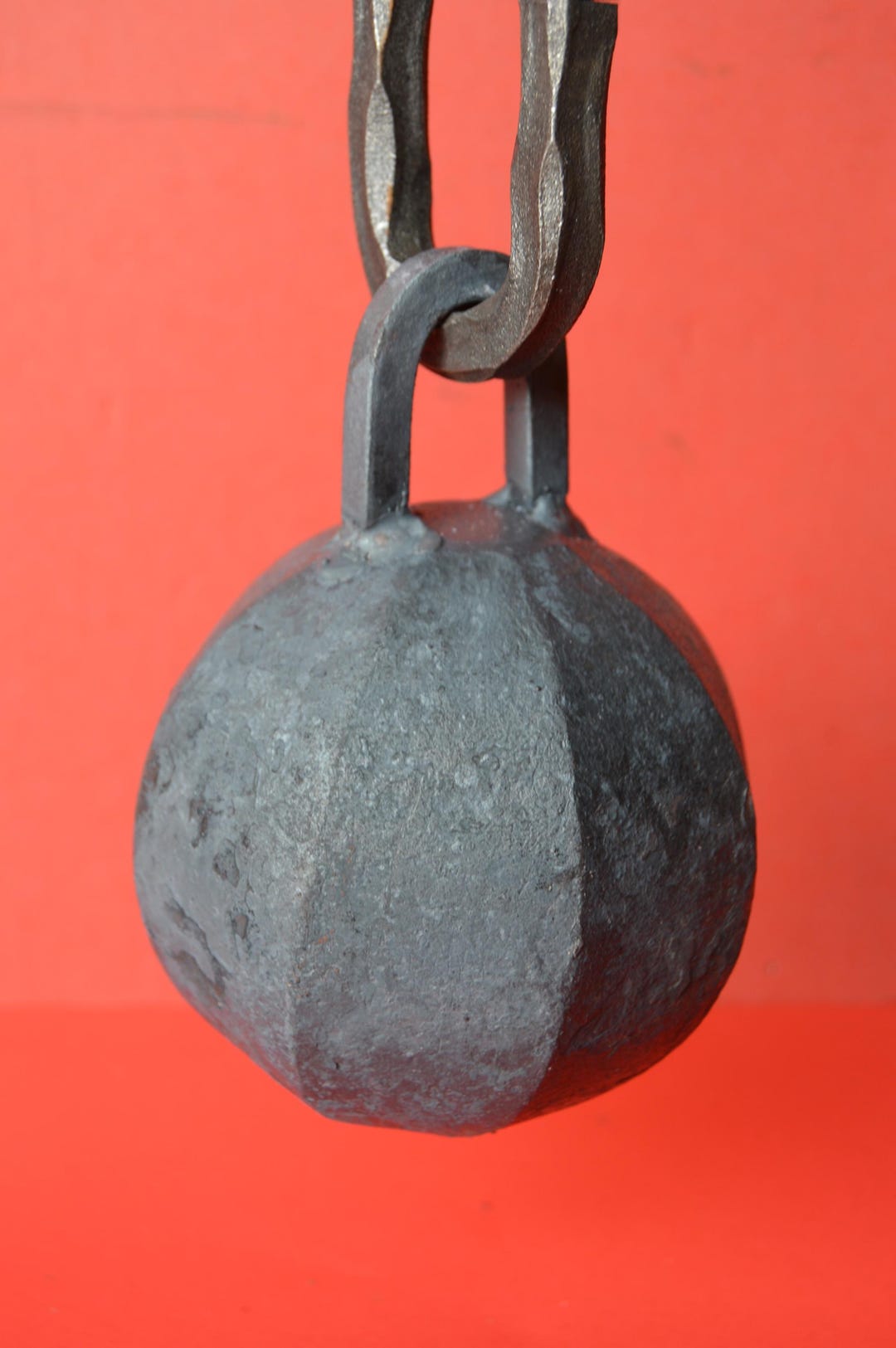 Colonial "cannonball" Wrought Iron Ball Gate Closer, 3 1/2 In. Dia., 6 ...