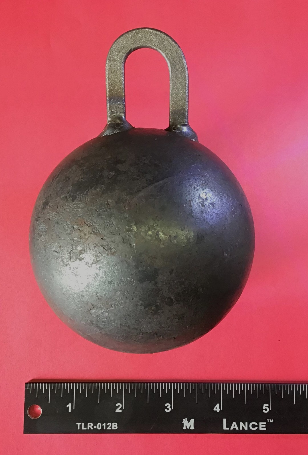 Colonial "cannonball" Wrought Iron Ball Gate Closer, 4 In. Dia., 10 Lbs ...