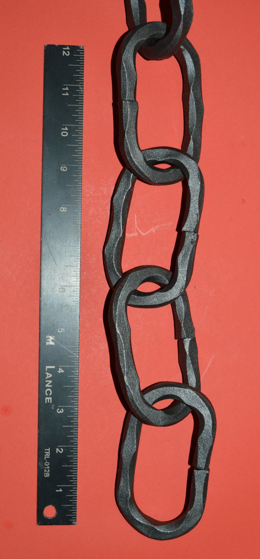 Lighting Chandelier Chain Wrought Iron Hammered 3/8 Sq. 2 3/8 X 4 Link ...