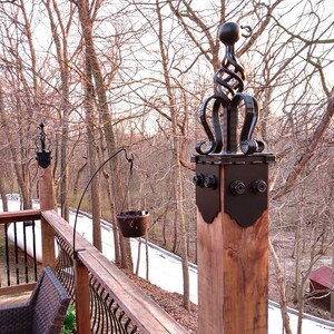 Wrought Iron Ball, 2 1/2" Dia., Post Topper Finial, Handmade by ...