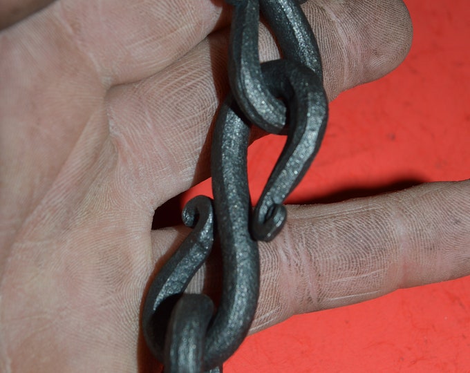 Lighting Lamp S-hook Chain, Wrought Iron Forged 1/4 In. Dia., Made by ...
