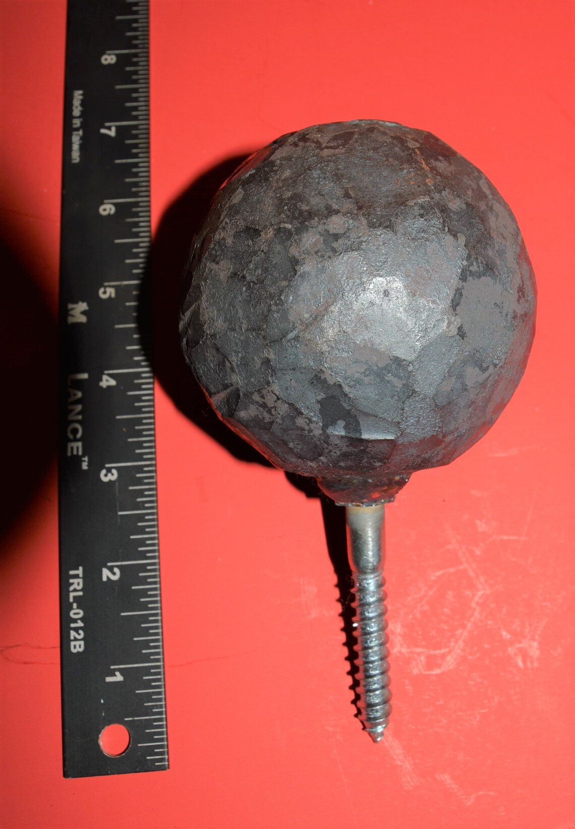Wrought Iron,large Decorative Stacked Ball Head Screw, Hand Forged by ...