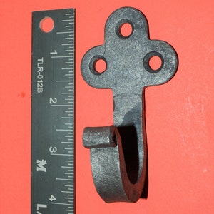 Shamrock Wall Hook, Wrought Iron, Coat Hat Hanger, Hand Forged by ...