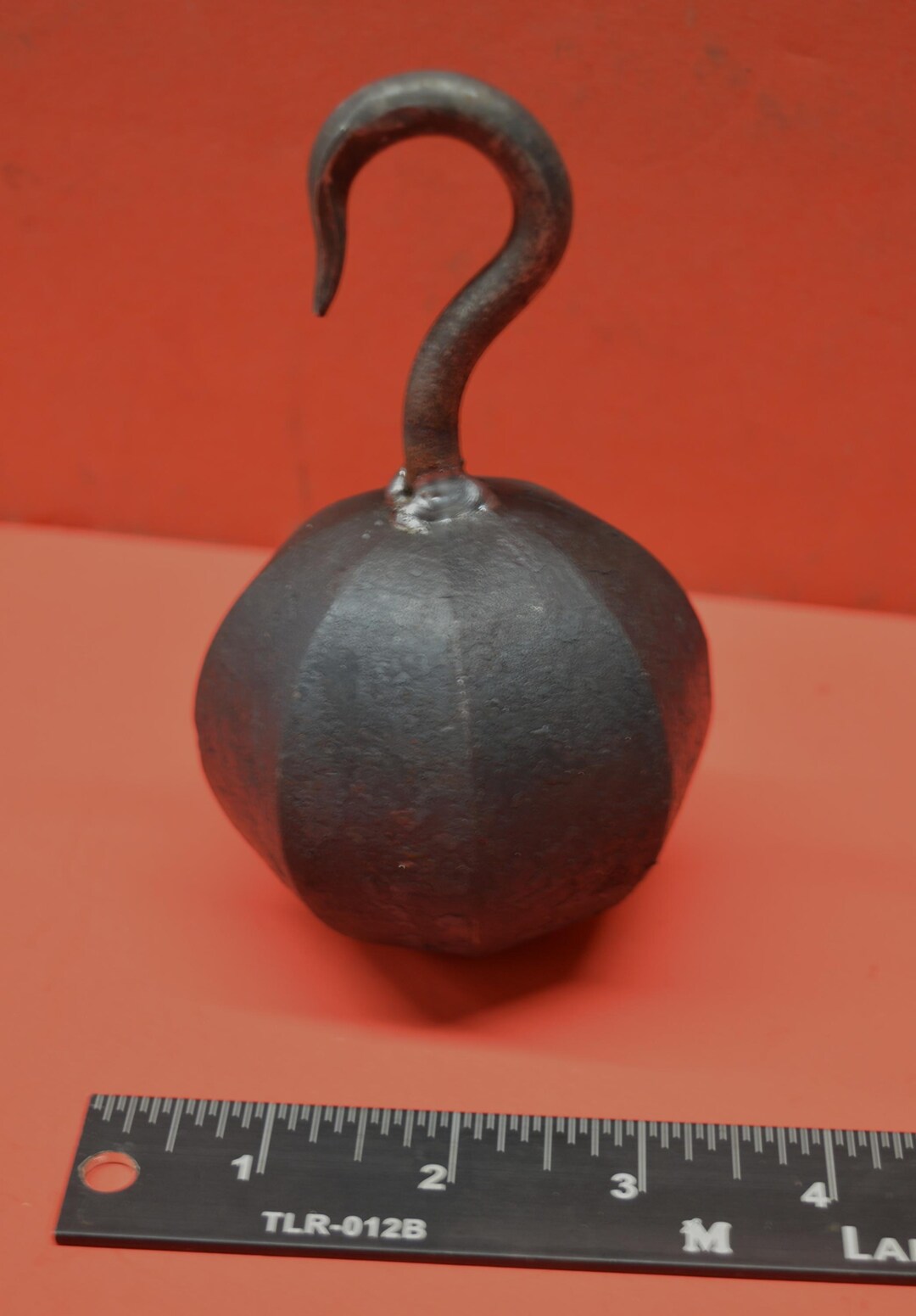 Wrought Iron Ball, Chain Anchor With Hook 3 In. Dia., 3 1/2 Lbs ...