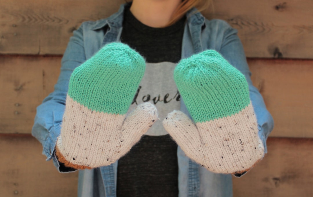 Colorblock Mitts - PDF Knitting Pattern - Etsy