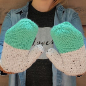 Colorblock Mitts - PDF Knitting Pattern - Etsy