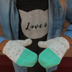 Colorblock Mitts - PDF Knitting Pattern - Etsy