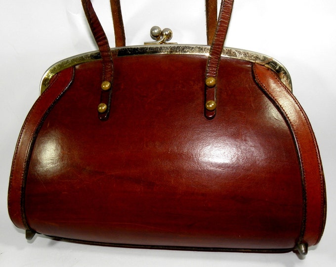 John Romain Leather Seventies Vintage Handbag Purse - Etsy