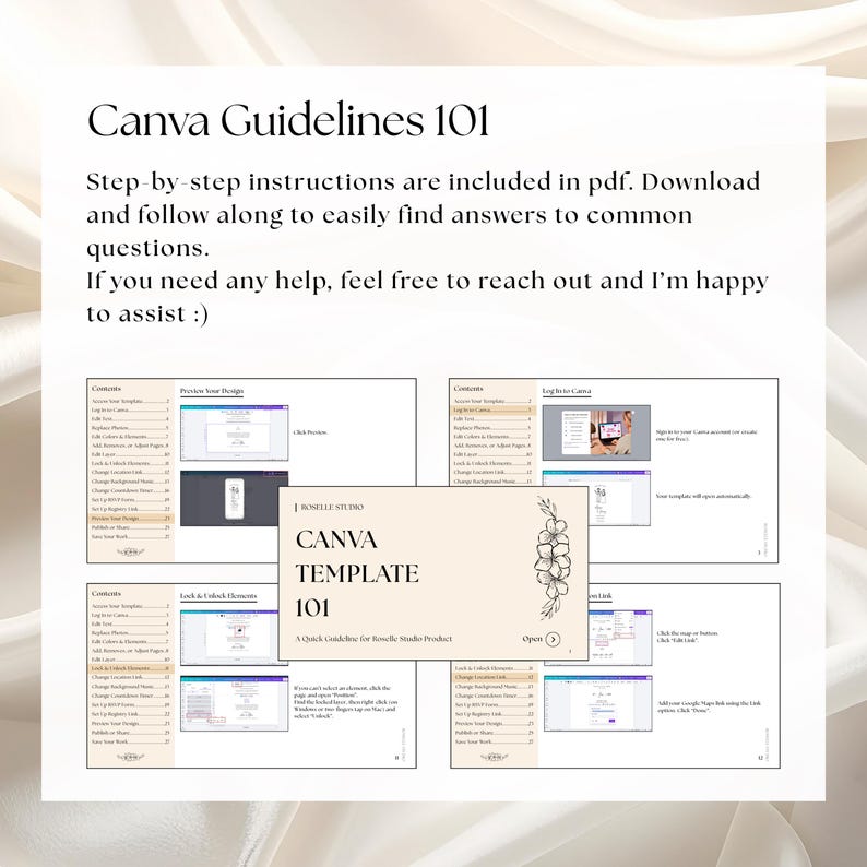 Animated Wedding Website Template Whimsical Illustration | Editable ...