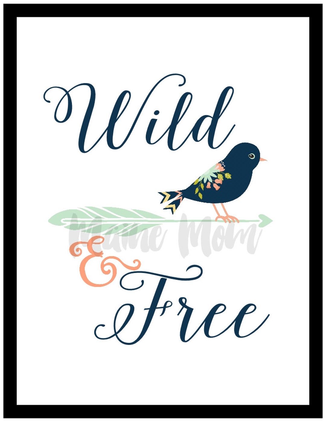 SALE Wild & Free Digital Art Bird Arrow 8 X 10 Digital Art - Etsy