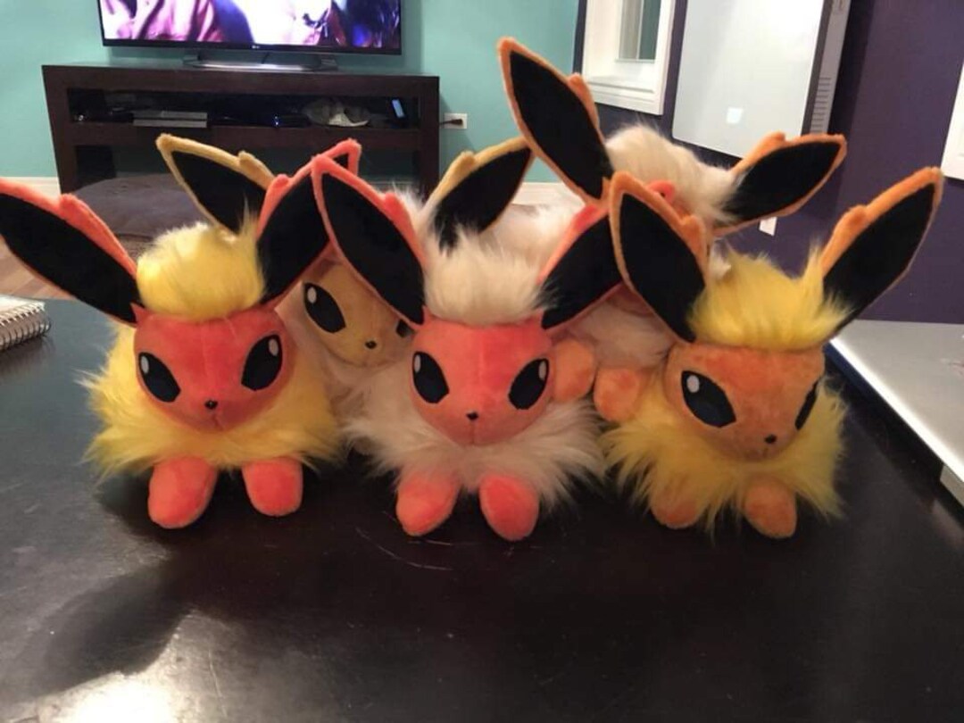 Flareon Beanie Style Plush - Made to Order - Etsy