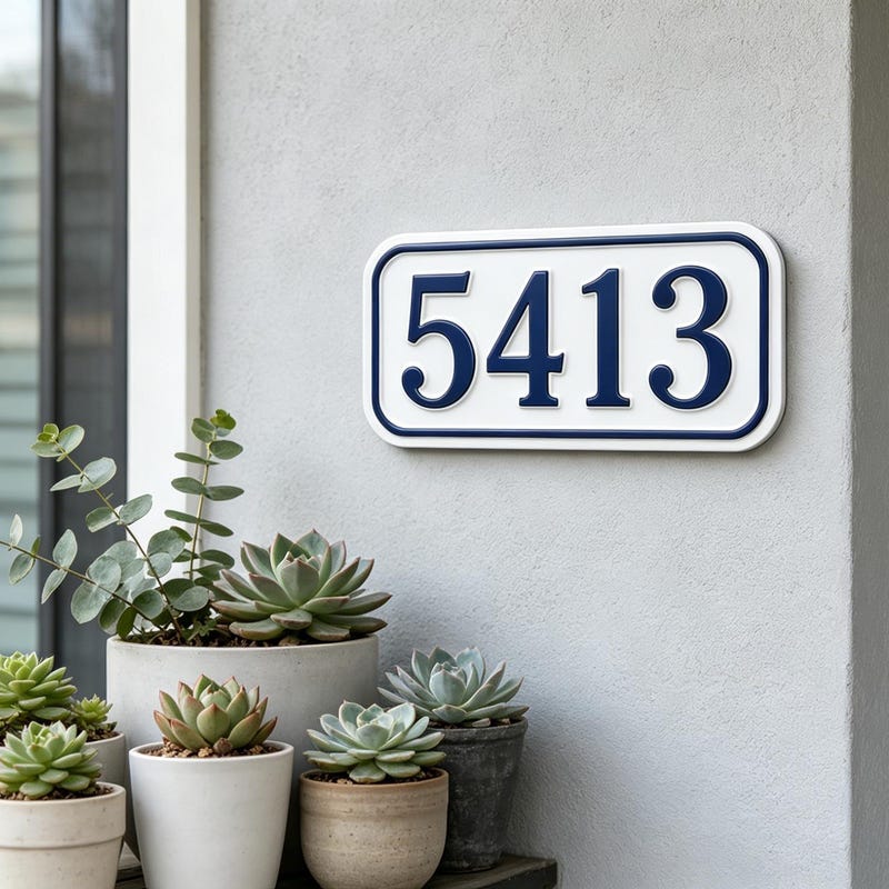 Aluminium Door Number Signs - Etsy