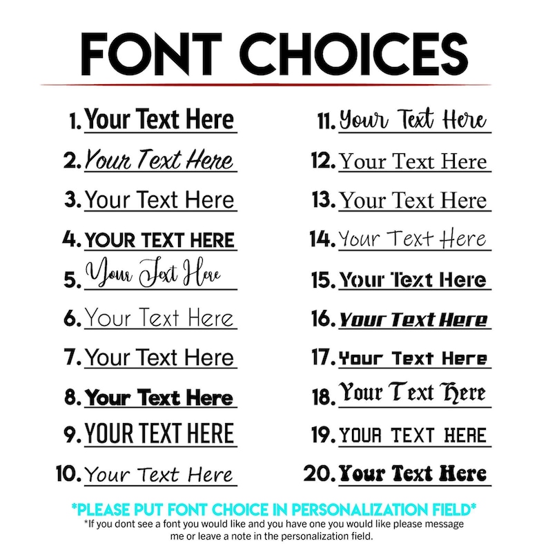 Custom Vinyl Text Decals – Choose Font, Color, Size for Cars, Tumblers ...