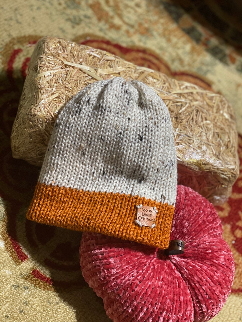 Youth Knit Beanie Pumpkin Spice Fall Hat Winter Beanie - Etsy