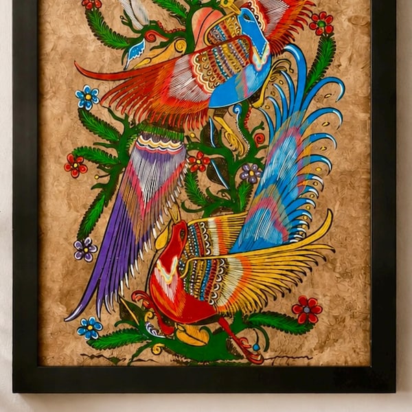 Vintage Mexican Bark Art - Etsy