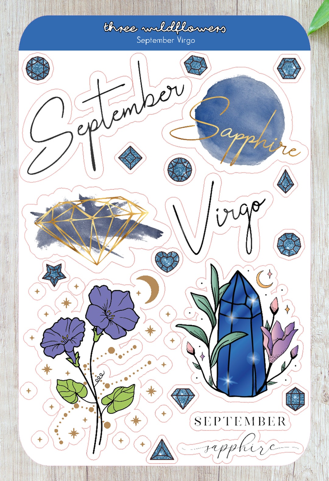 September Virgo Stickers - September Birthday Sticker - Morning Glory ...