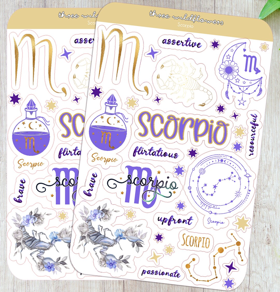 Scorpio Stickers - Etsy