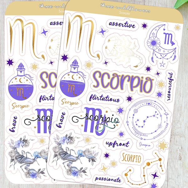 Scorpio Stickers - Etsy
