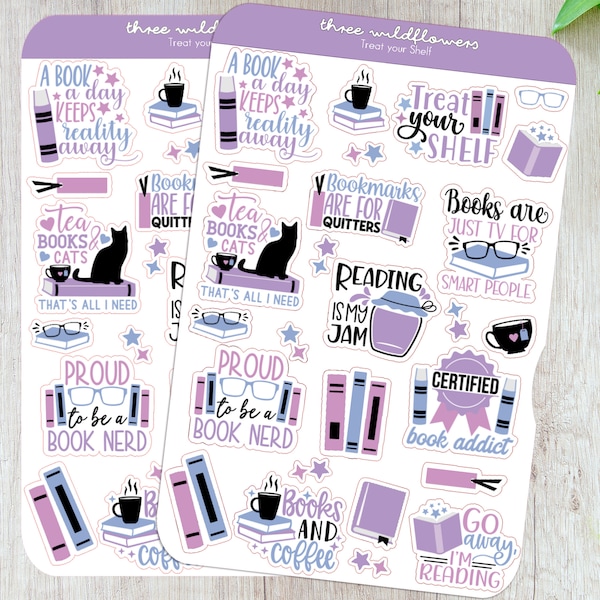 Bookish Stickers - Etsy