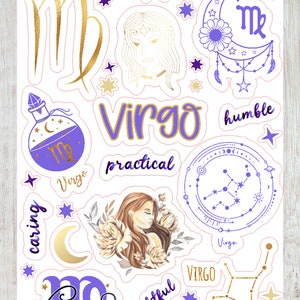 Virgo Stickers - Etsy