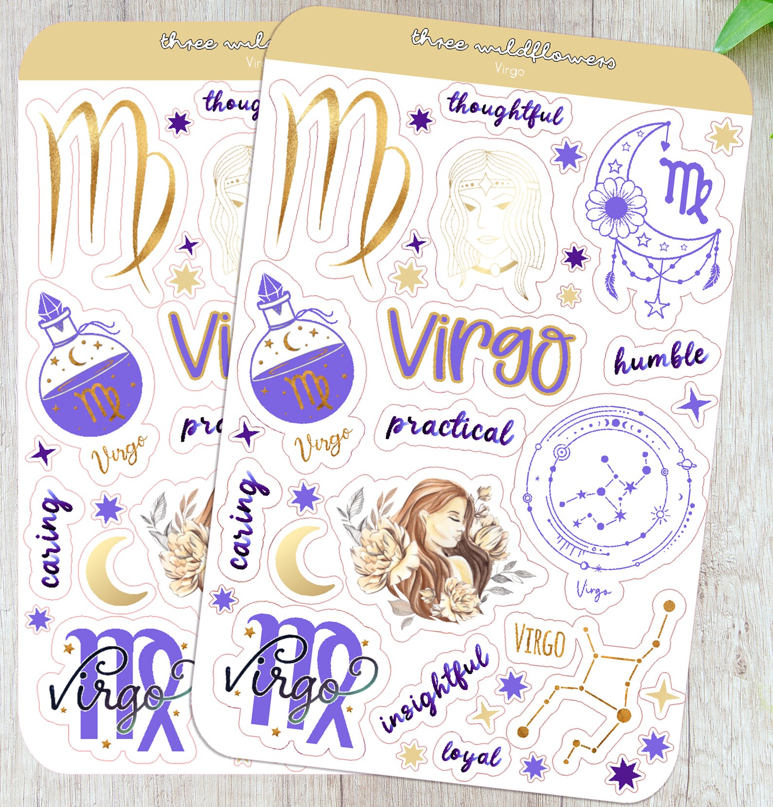 Virgo Stickers - Etsy