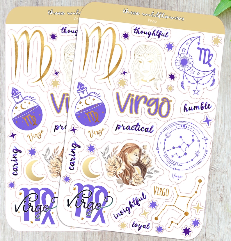 Virgo Stickers - Etsy