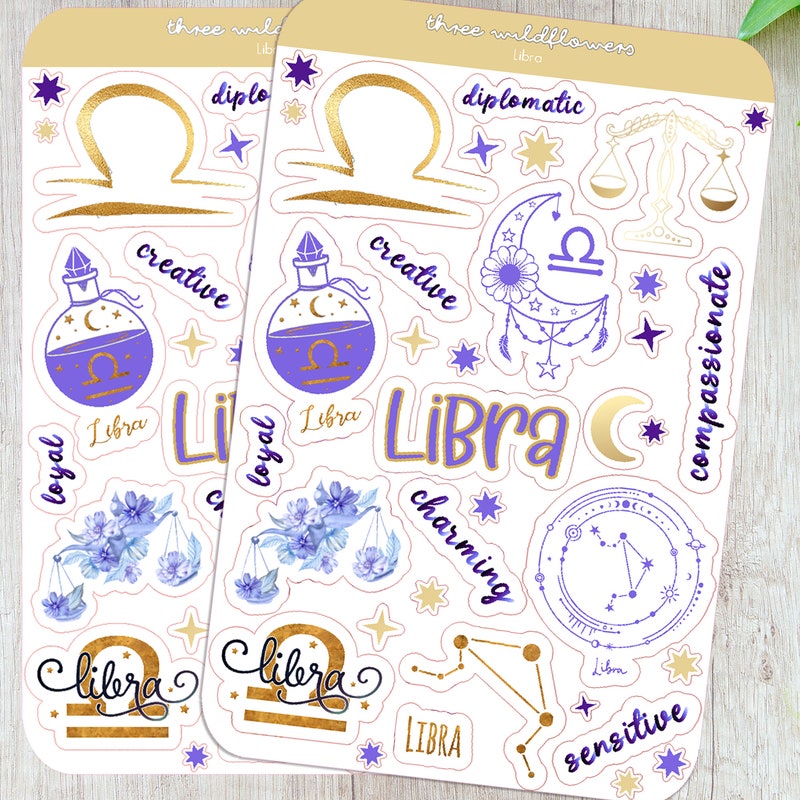 Libra Sticker - Etsy