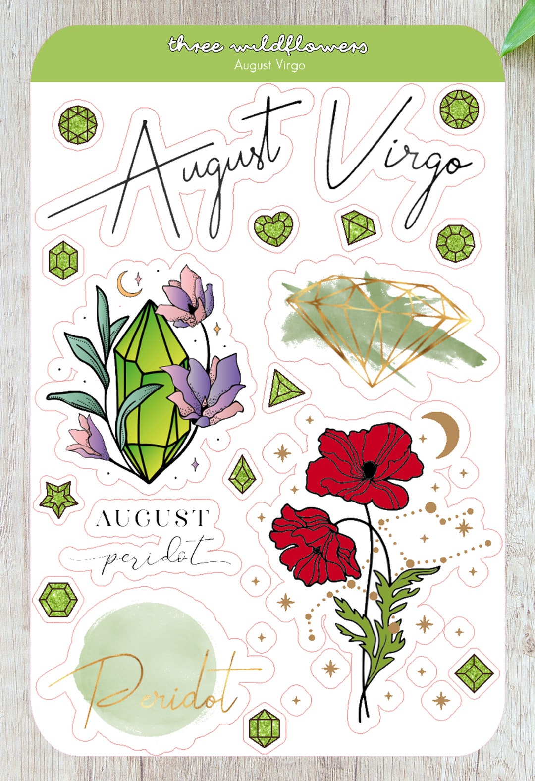 August Virgo Stickers - August Birthday Sticker - Poppy Stickers ...